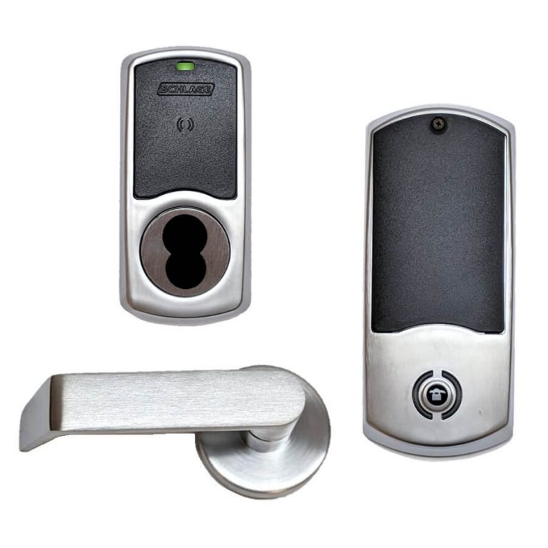 Schlage LE Wireless Mortise Lock Push Button Smart Lock Set ENGAGE ...