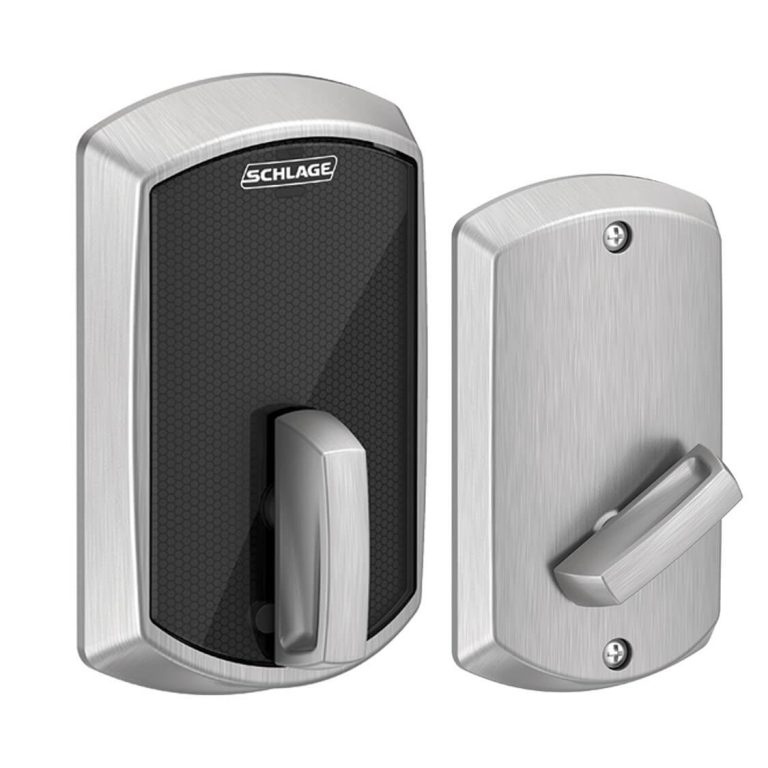 Schlage BE467F GRW 626 Smart Deadbolt Satin Chrome Greenwich Trim ...