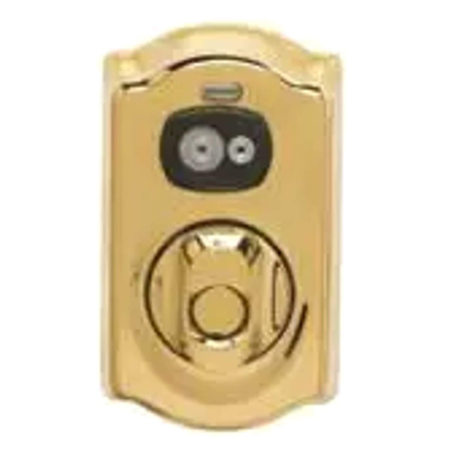 Schlage BE367 CAM 605 iButton Electronic Dead Bolt Lock Polish Brass ...
